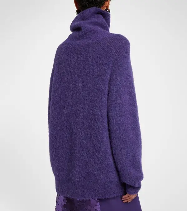JOSEPH Meslay Alpaca-blend Turtleneck Sweater - Purple