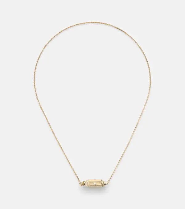 MARIE LICHTENBERG Coco Micro 18kt Locket Necklace - Gold