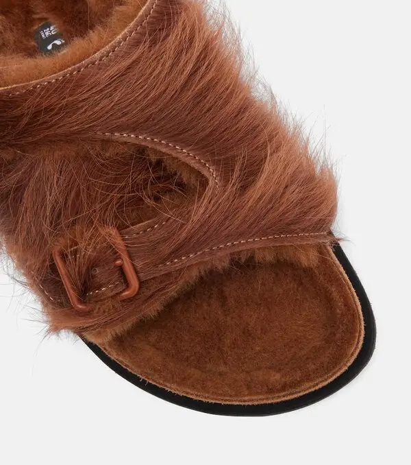 BIRKENSTOCK Zurich Shearling Slides - Brown