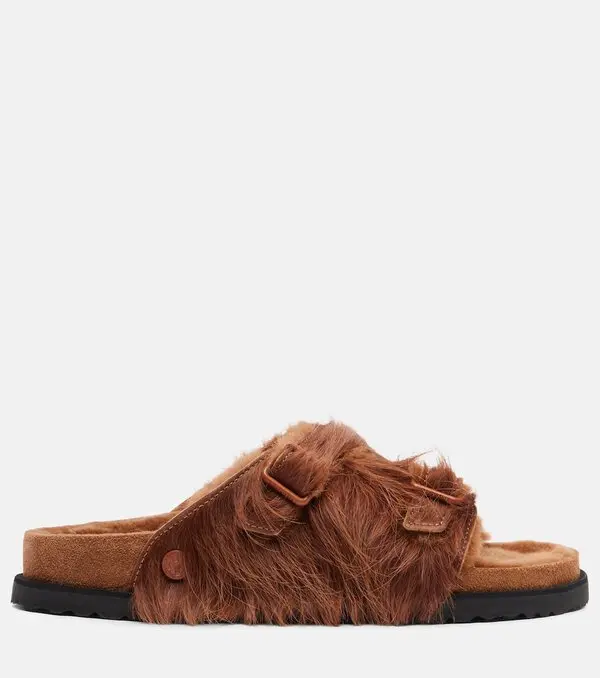BIRKENSTOCK Zurich Shearling Slides - Brown