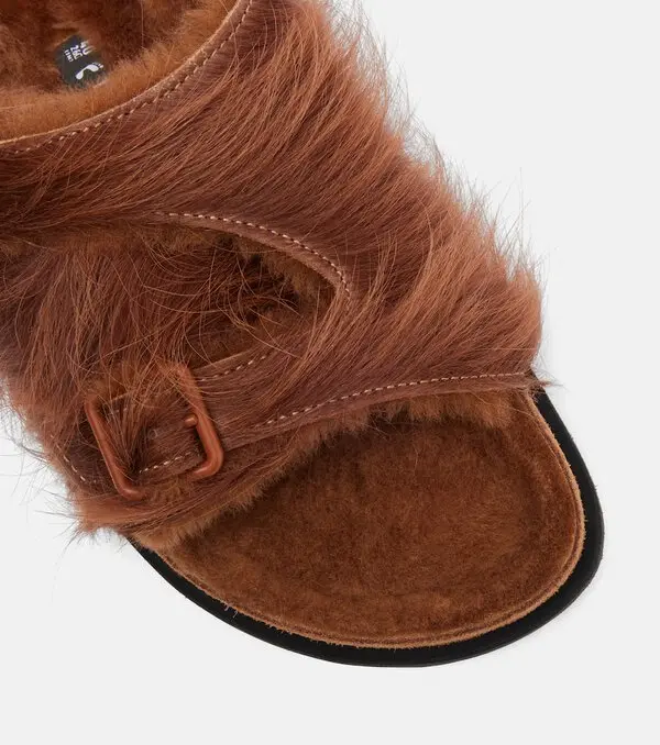 BIRKENSTOCK Zurich Shearling Slides - Brown