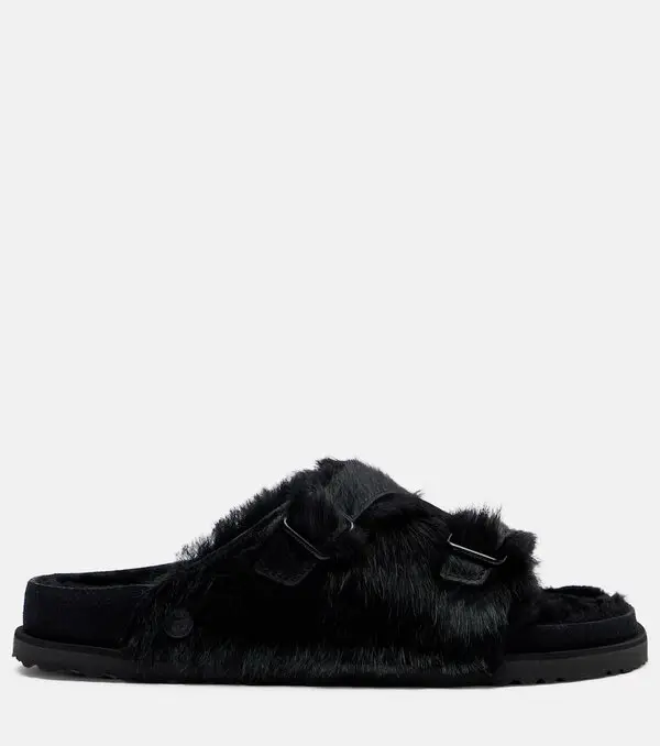 BIRKENSTOCK Zurich Shearling Slides - Black