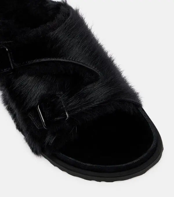 BIRKENSTOCK Zurich Shearling Slides - Black