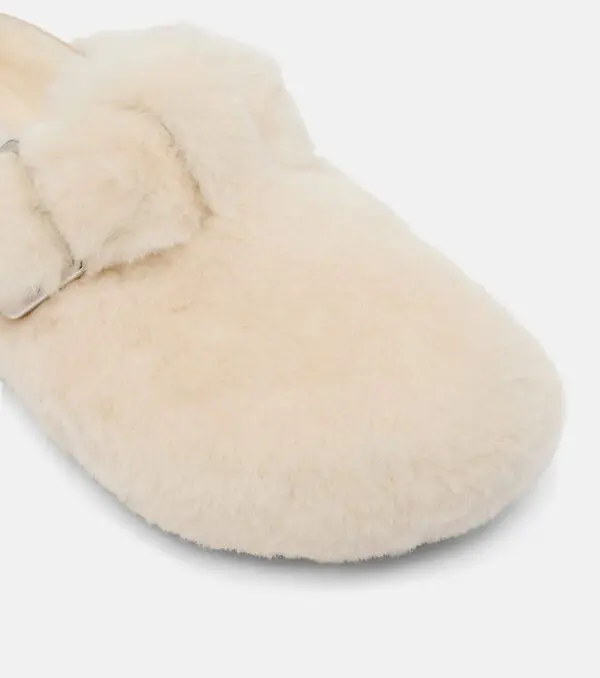 BIRKENSTOCK Boston Shearling Clogs - White