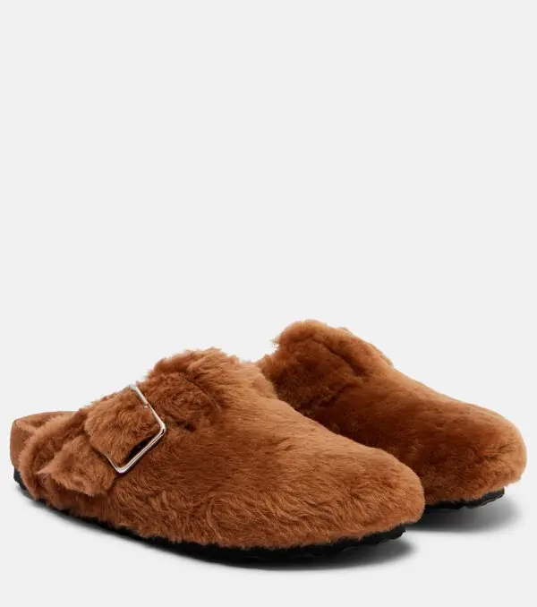 BIRKENSTOCK Boston Shearling Clogs - Brown