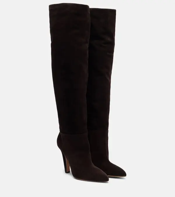 Paris Texas Elsa 100 Suede Over-the-knee Boots - Black