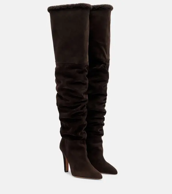 Paris Texas Elsa 100 Suede Over-the-knee Boots - Brown