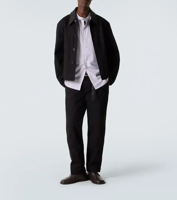 Studio Nicholson X Aaron Levine Denver Cotton Straight Pants - Black