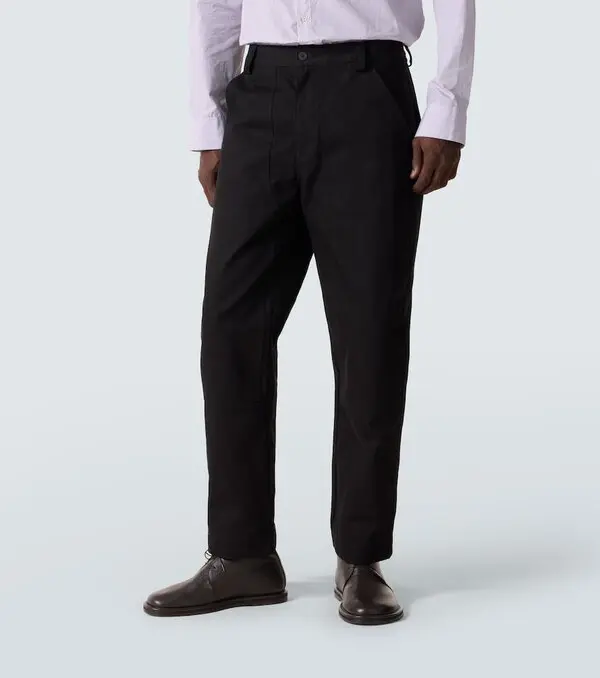 Studio Nicholson X Aaron Levine Denver Cotton Straight Pants - Black