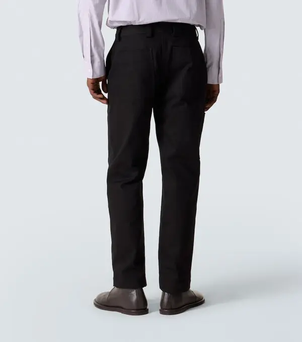 Studio Nicholson X Aaron Levine Denver Cotton Straight Pants - Black