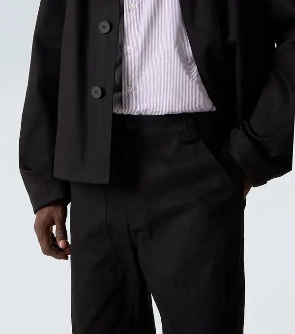 Studio Nicholson X Aaron Levine Denver Cotton Straight Pants - Black
