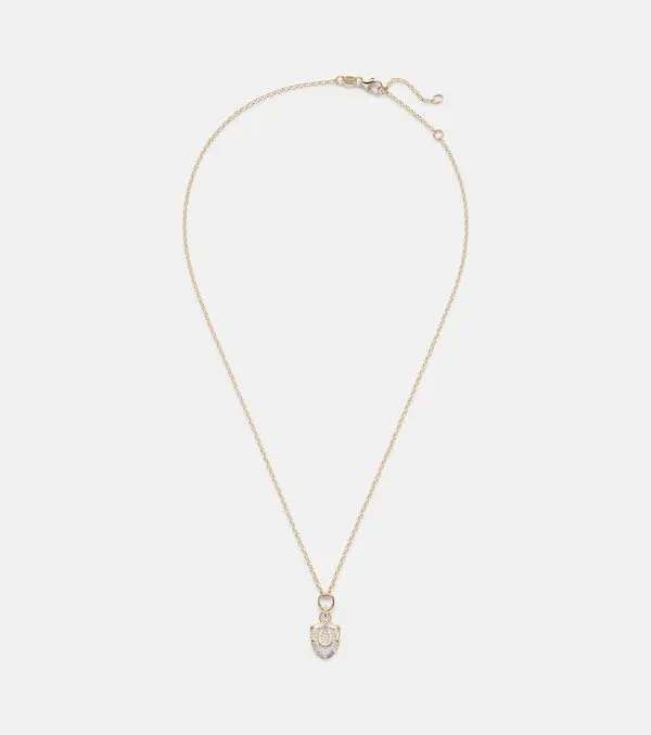 FOUNDRAE Protection Belcher Necklace With Diamonds - Gold