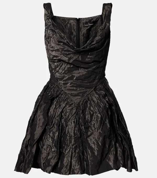 VIVIENNE WESTWOOD Mini Sunday Draped Corset Dress - Black