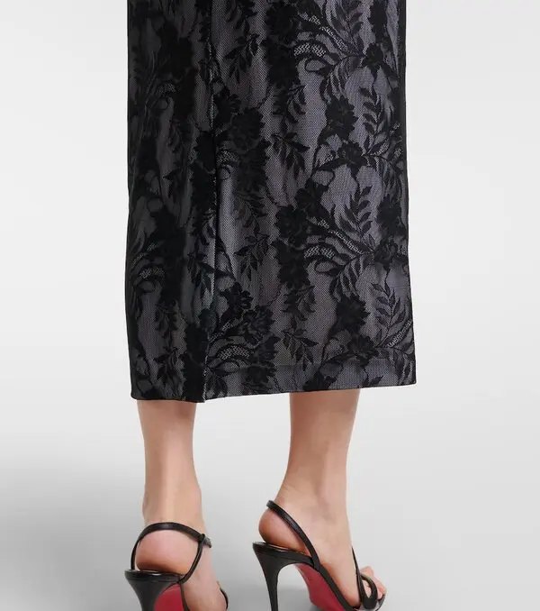 Norma Kamali Lace Midi Skirt