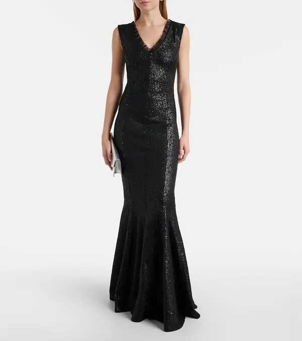 Norma Kamali Sequined Gown