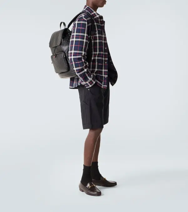 Gucci Gg Medium Leather Backpack