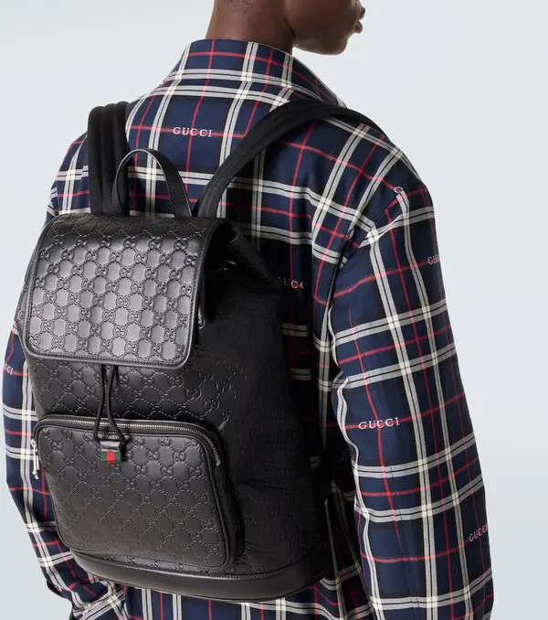 Gucci Gg Medium Leather Backpack