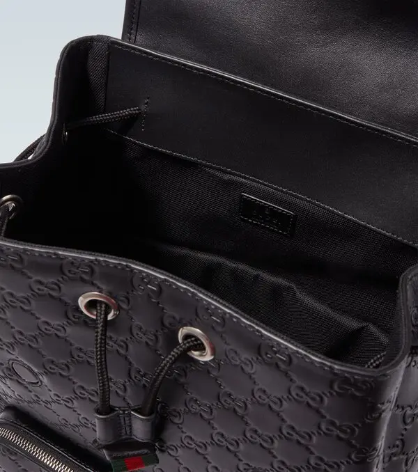 Gucci Gg Medium Leather Backpack