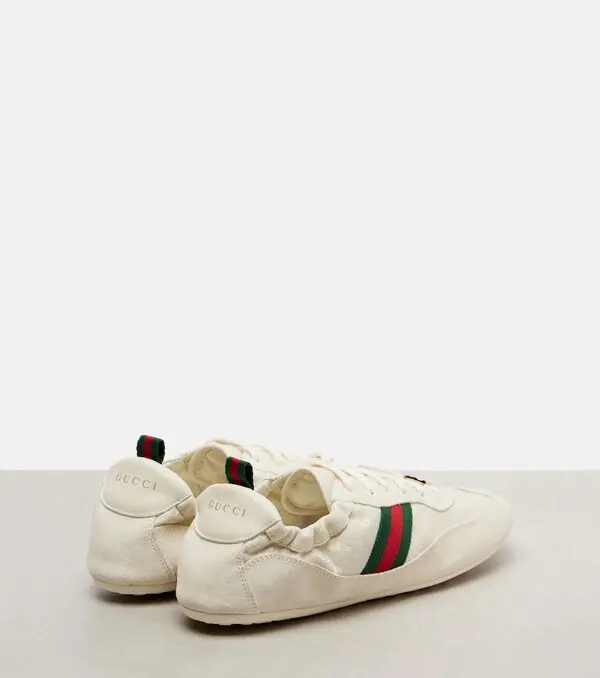 Gucci Suede-trimmed Canvas Sneakers