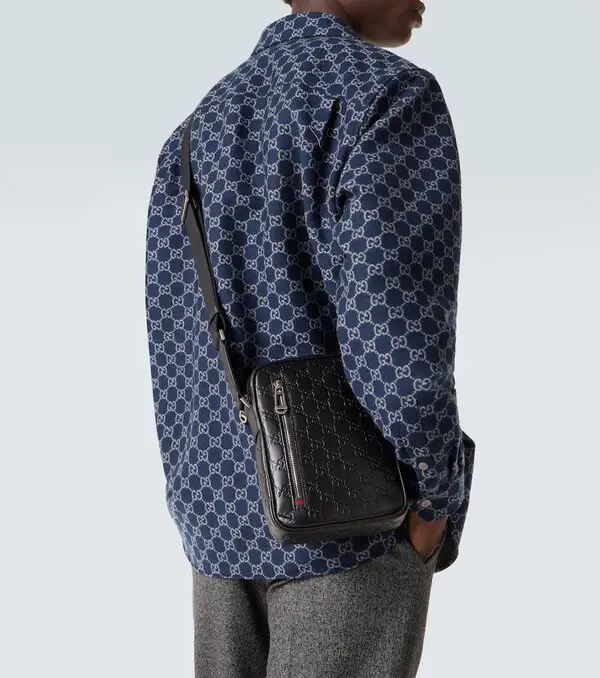 Gucci Gg Small Leather Crossbody Bag