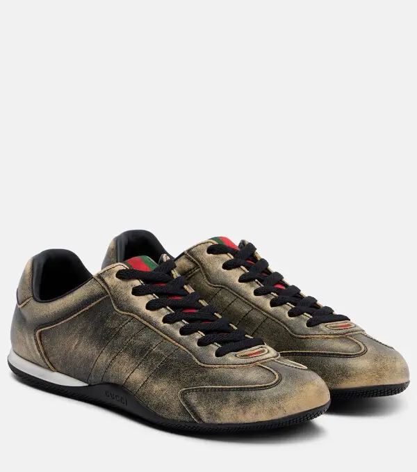 Gucci Leather Shift Sneakers