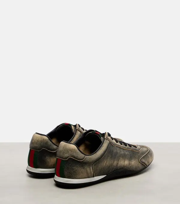 Gucci Leather Shift Sneakers