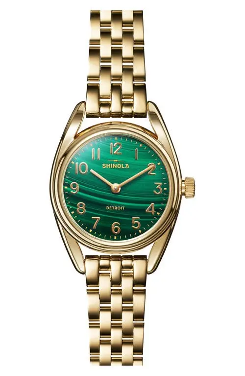 Shinola Derby Bracelet Watch - Malachite