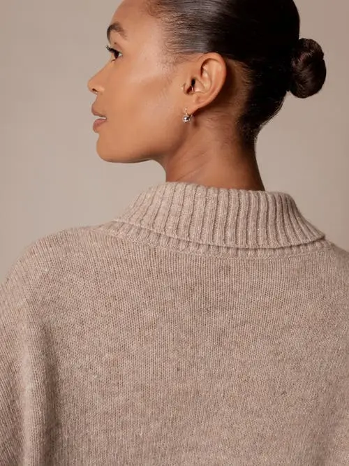 CELTIC & CO. Slouch Merino Sweater With Shawl Collar