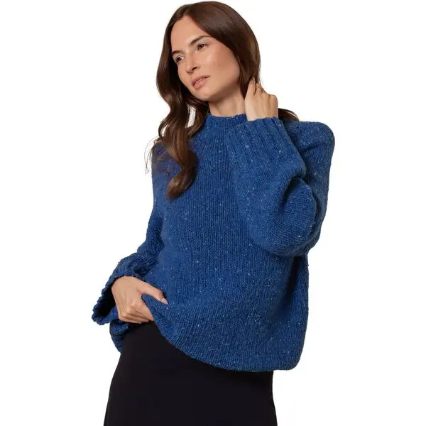 CELTIC & CO. Kilcarra Tweed Funnel Neck Sweater