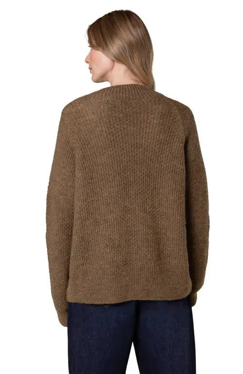 CELTIC & CO. British Wool Moss Stitch Cardigan - Walnut