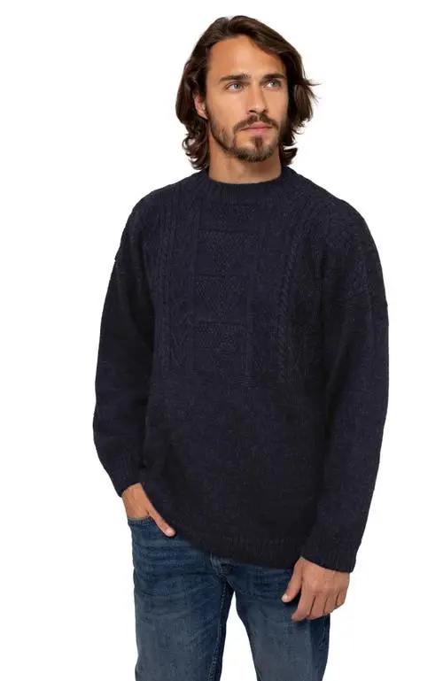 CELTIC & CO. British Wool Gansey Crewneck Sweater