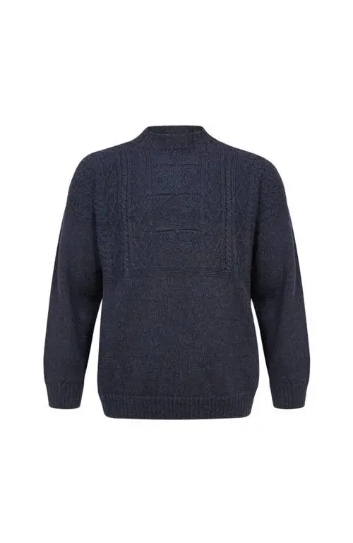 CELTIC & CO. British Wool Gansey Crewneck Sweater