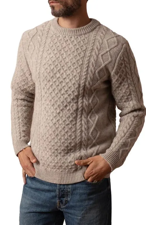 CELTIC & CO. Cable Knit Merino Wool Sweater
