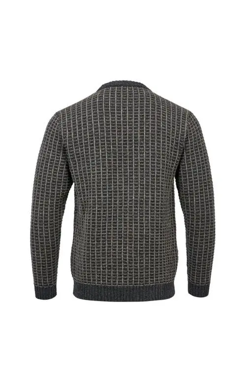 CELTIC & CO. Contrasting Stitch Wool Sweater