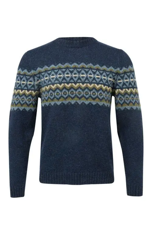 CELTIC & CO. Fair Isle Pattern Crew-neck Sweater