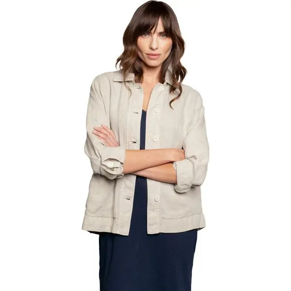 CELTIC & CO. Linen Boxy Jacket - Stone