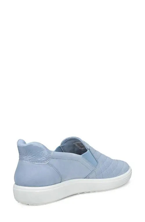 Ecco Soft 7 Quilted Slip-on Sneakers - Dusty Blue/dusty Blue