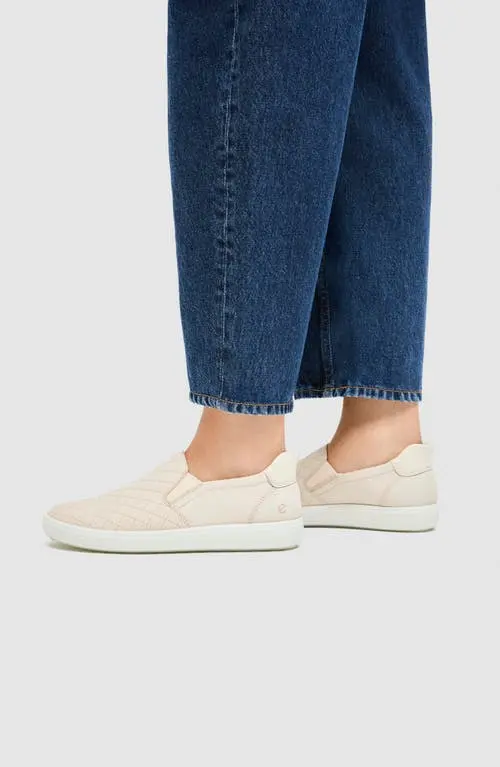 Ecco Soft 7 Quilted Slip-on Sneakers - Limestone/limestone