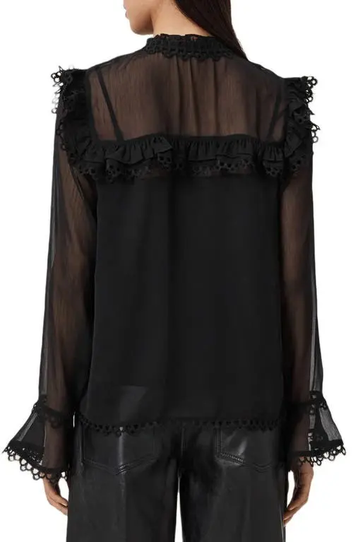ALLSAINTS Ciara Ruffle Shirt