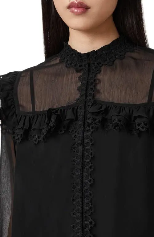 ALLSAINTS Ciara Ruffle Shirt