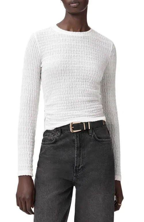 ALLSAINTS Long Sleeve Shirred Top