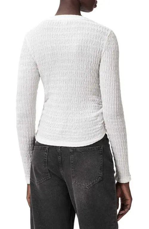 ALLSAINTS Long Sleeve Shirred Top