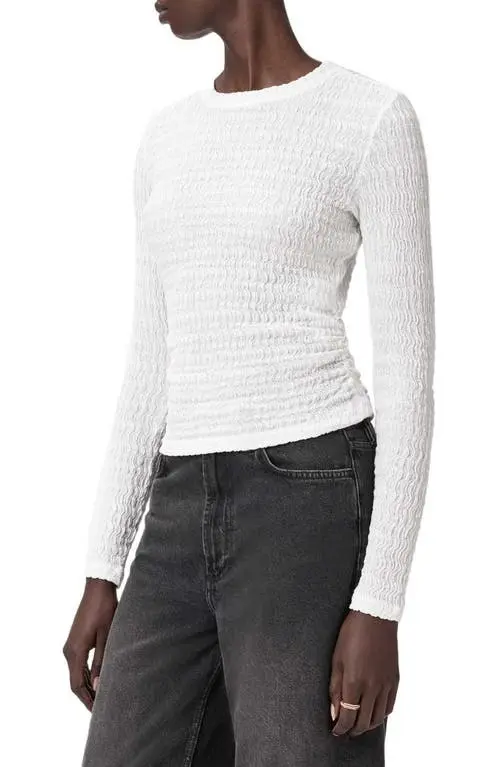 ALLSAINTS Long Sleeve Shirred Top