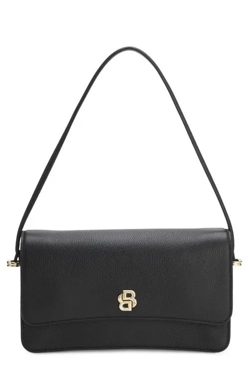 Hugo Beyond Leather Shoulder Bag - Black