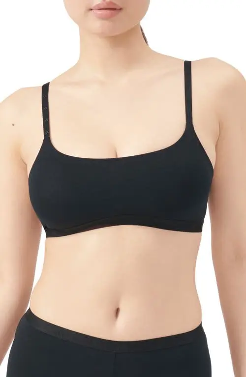 ADIDAS ORIGINALS Essentials Cotton Blend Scoop Bralette - Black