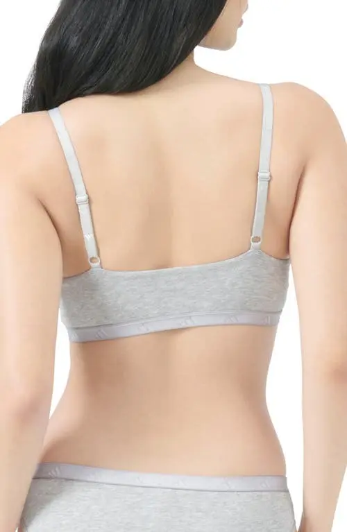 ADIDAS ORIGINALS Essentials Cotton Blend Scoop Bralette - Medium Heather Grey