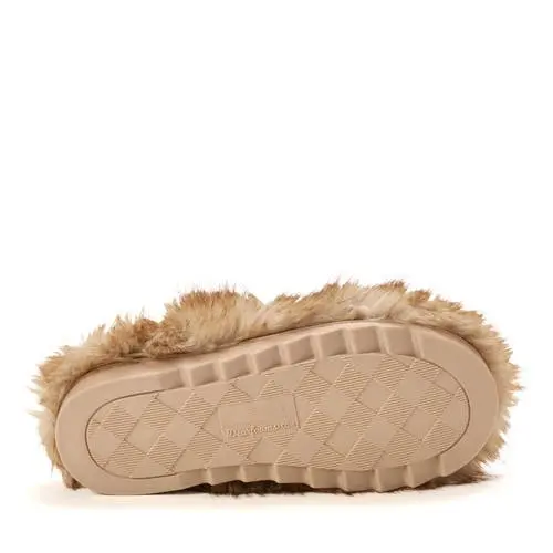 DEARFOAMS Annabelle Pile Embellished Clog Slipper - Natural