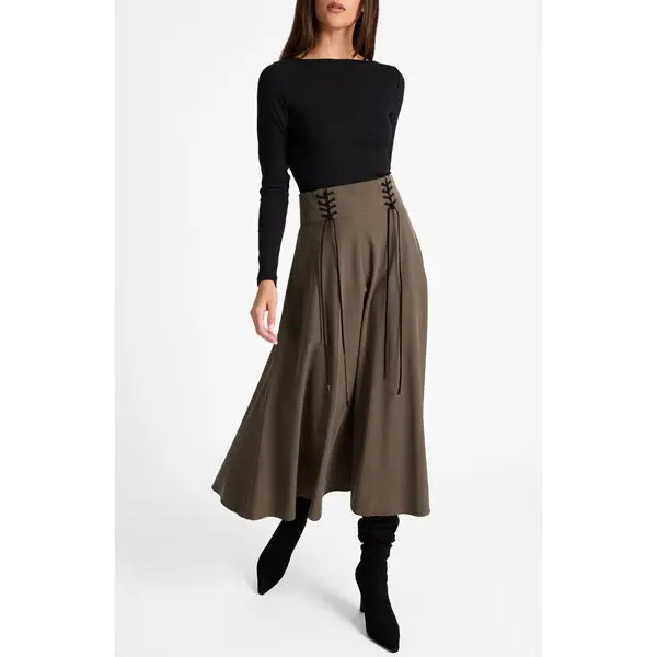 Santorelli Aster Full Midi Skirt - Sahara