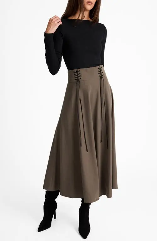 Santorelli Aster Full Midi Skirt - Sahara