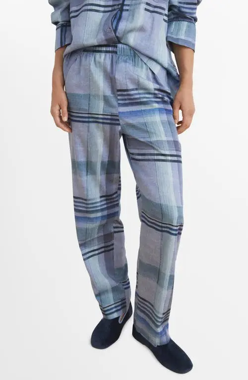 Mango Print Pajama Pants - Ink Blue